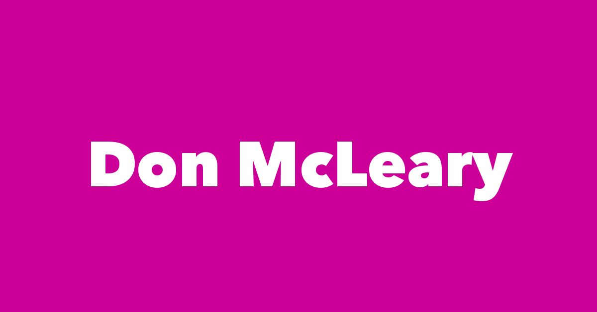 Don McLeary - Spouse, Children, Birthday & More