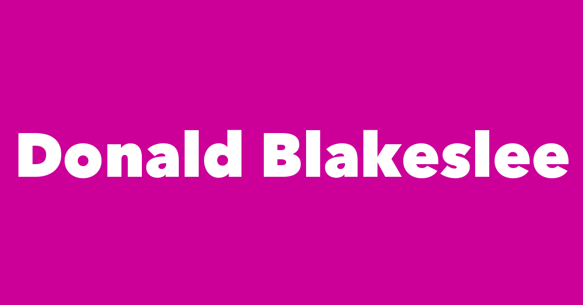 Donald Blakeslee - Spouse, Children, Birthday & More