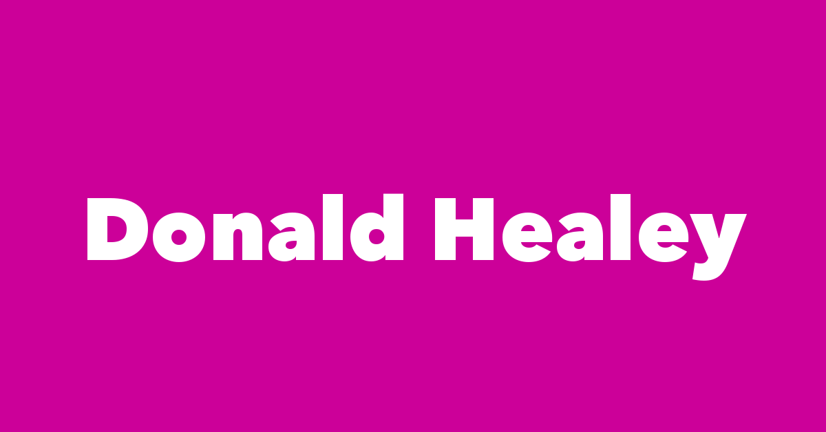 Donald Healey - Spouse, Children, Birthday & More