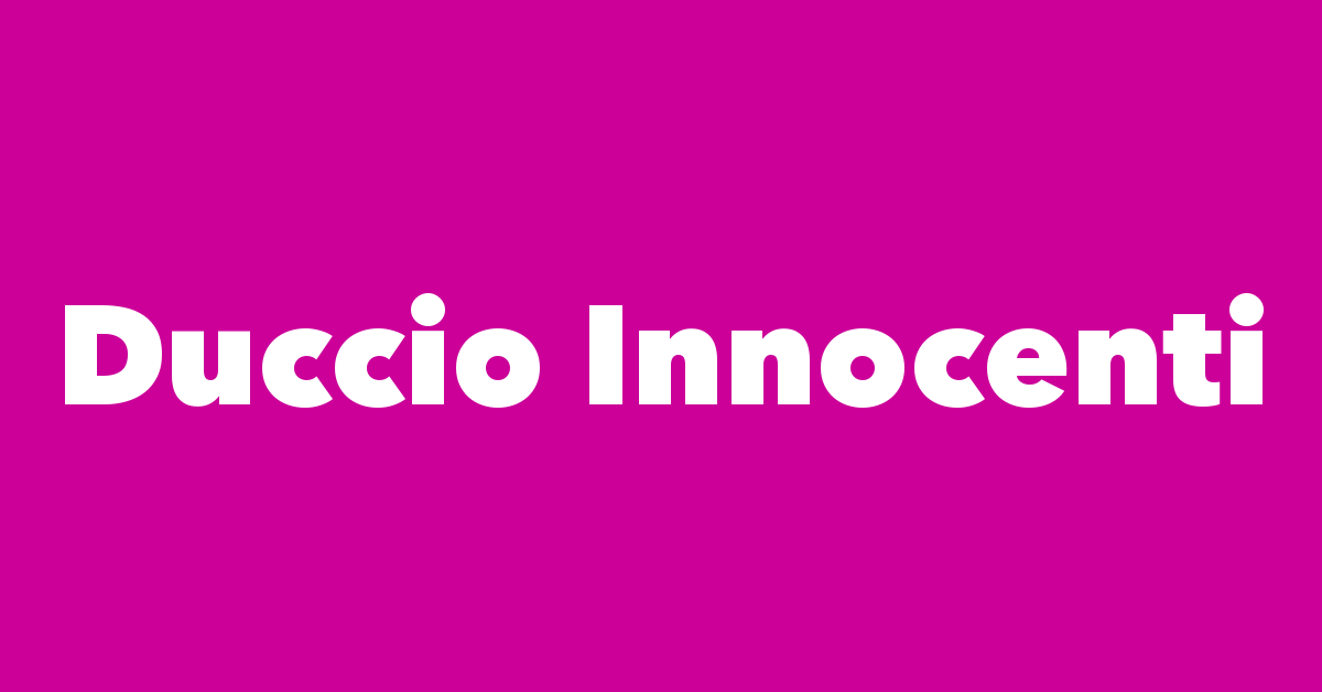 Duccio Innocenti - Spouse, Children, Birthday & More