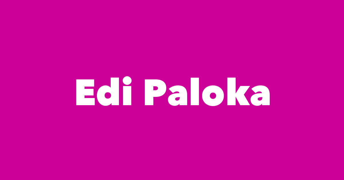 Edi Paloka - Spouse, Children, Birthday & More