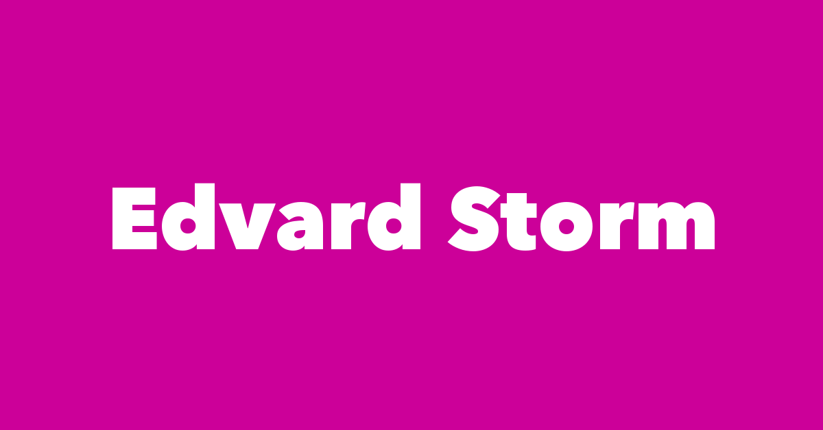 Edvard Storm - Spouse, Children, Birthday & More