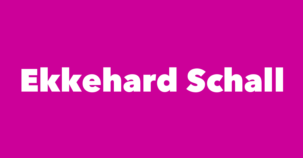 Ekkehard Schall - Spouse, Children, Birthday & More