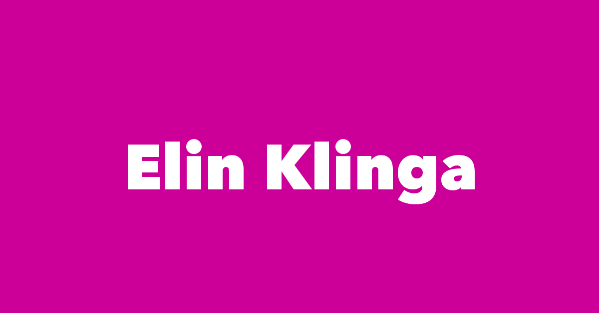 Elin Klinga - Spouse, Children, Birthday & More
