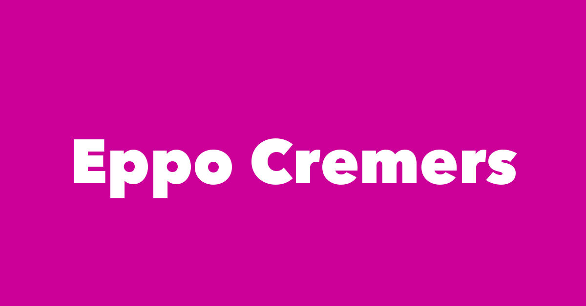 Eppo Cremers - Spouse, Children, Birthday & More