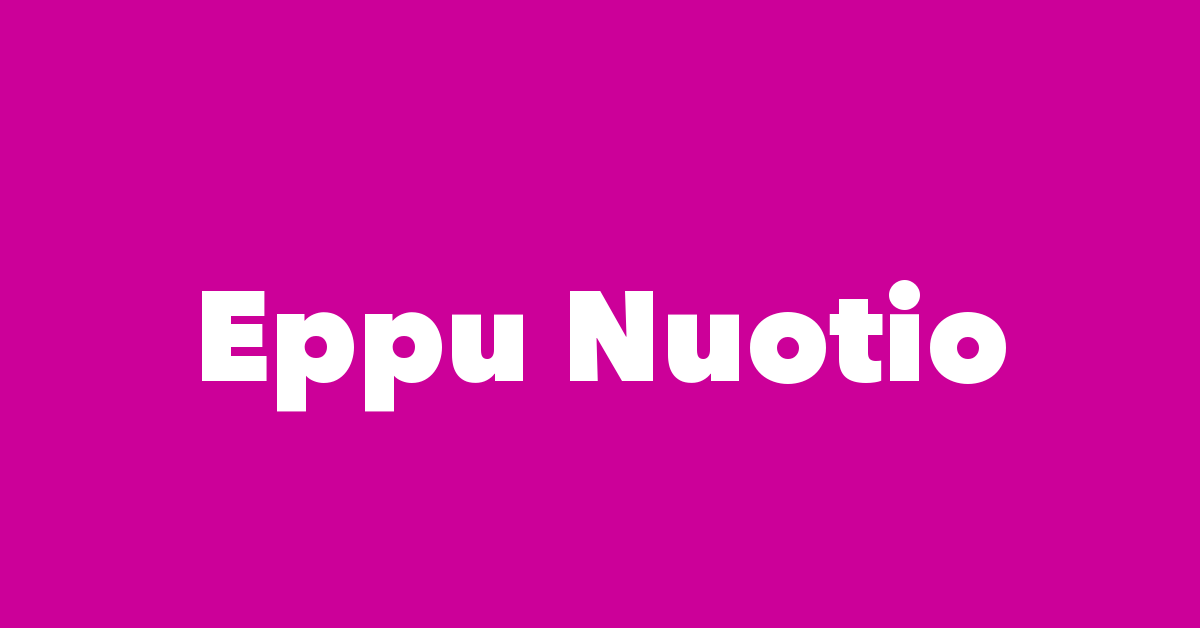 Eppu Nuotio - Spouse, Children, Birthday & More
