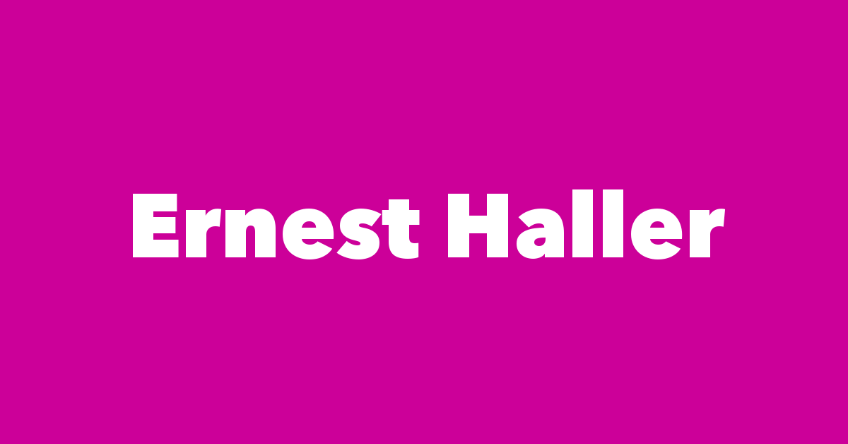 Ernest Haller - Spouse, Children, Birthday & More