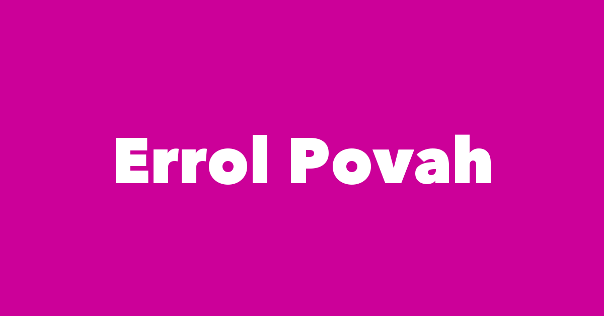 Errol Povah - Spouse, Children, Birthday & More
