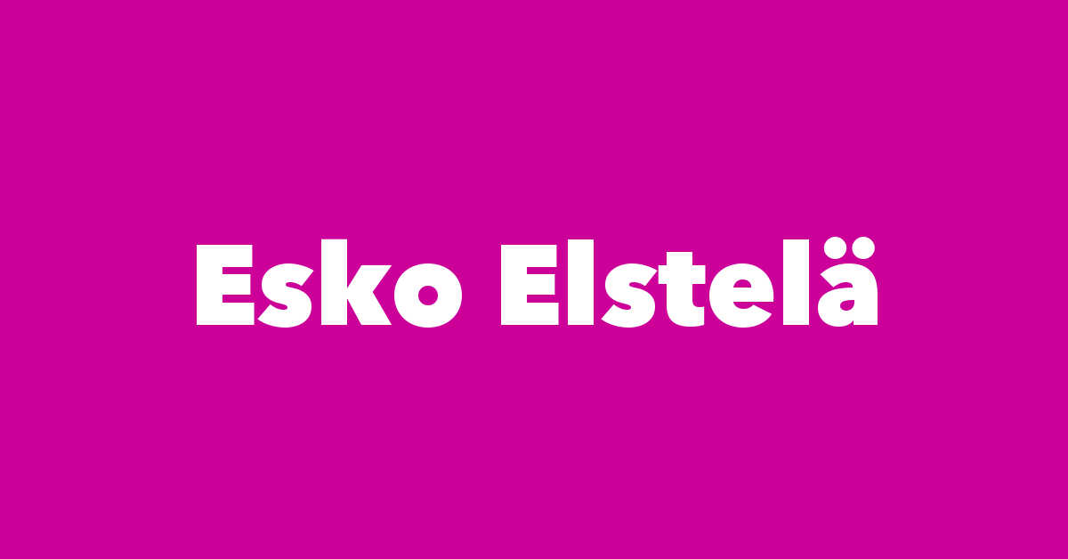Esko Elstelä - Spouse, Children, Birthday & More