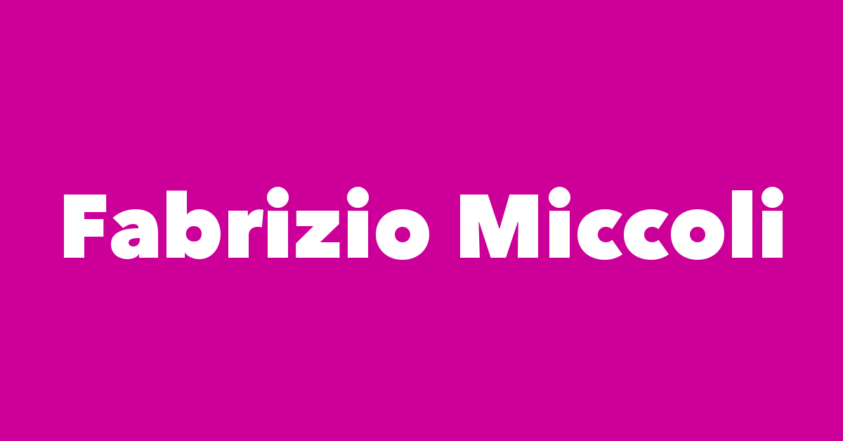 Fabrizio Miccoli - Spouse, Children, Birthday & More