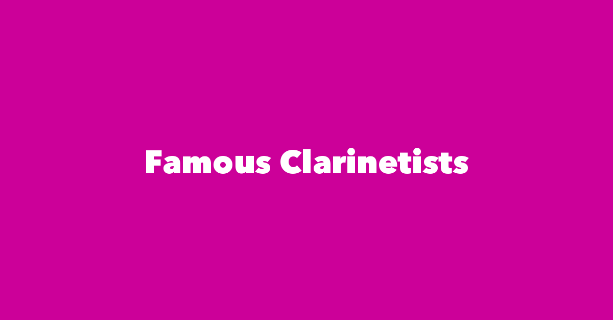 Most Famous Clarinetists - #1 is Sidney Bechet