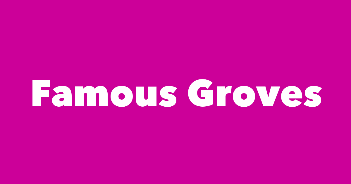 Most Famous People with Last Name Grove - #1 is George Grove