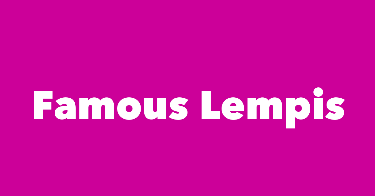 Most Famous People Named Lempi - #1 is Lempi Ikävalko
