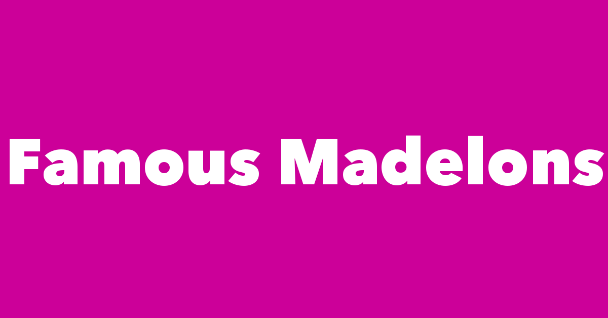 Most Famous People Named Madelon - #1 is Madelon Baans