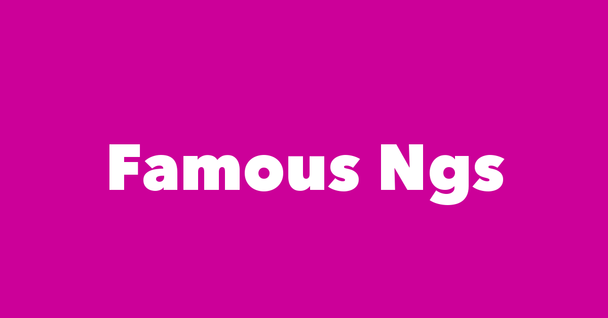 Most Famous People with Last Name Ng - #1 is Goh Chok Tong
