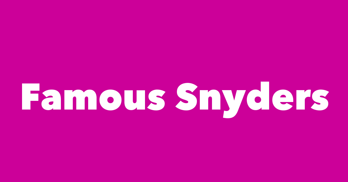 Most Famous People with Last Name Snyder - #1 is Gary Snyder