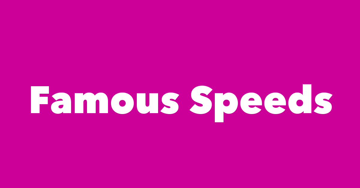 Most Famous People Named Speed - #1 is Speed (comics)