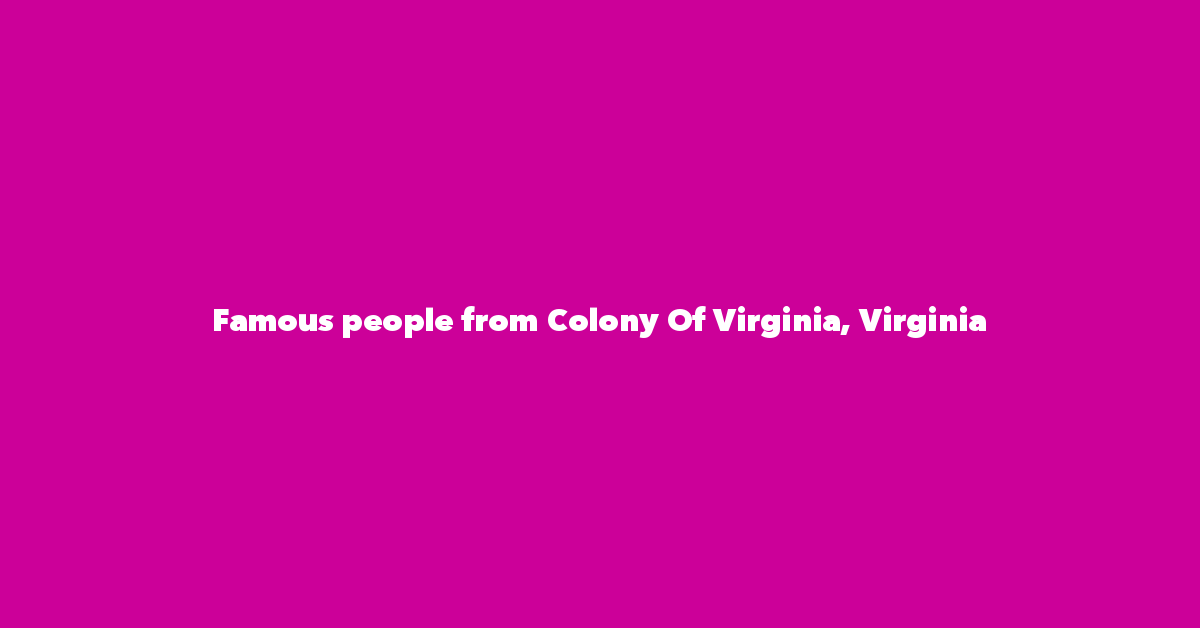 Famous People From Colony Of Virginia, Virginia - #1 is Thomas Jefferson