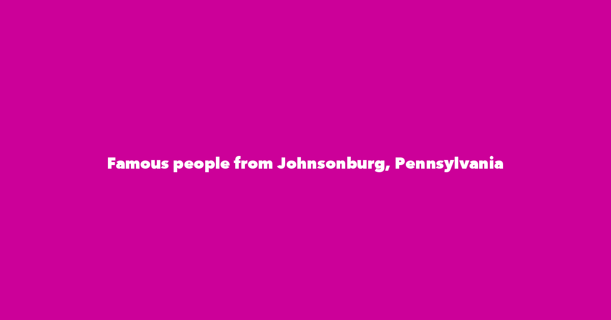 Famous People From Johnsonburg, Pennsylvania - #1 is Meco