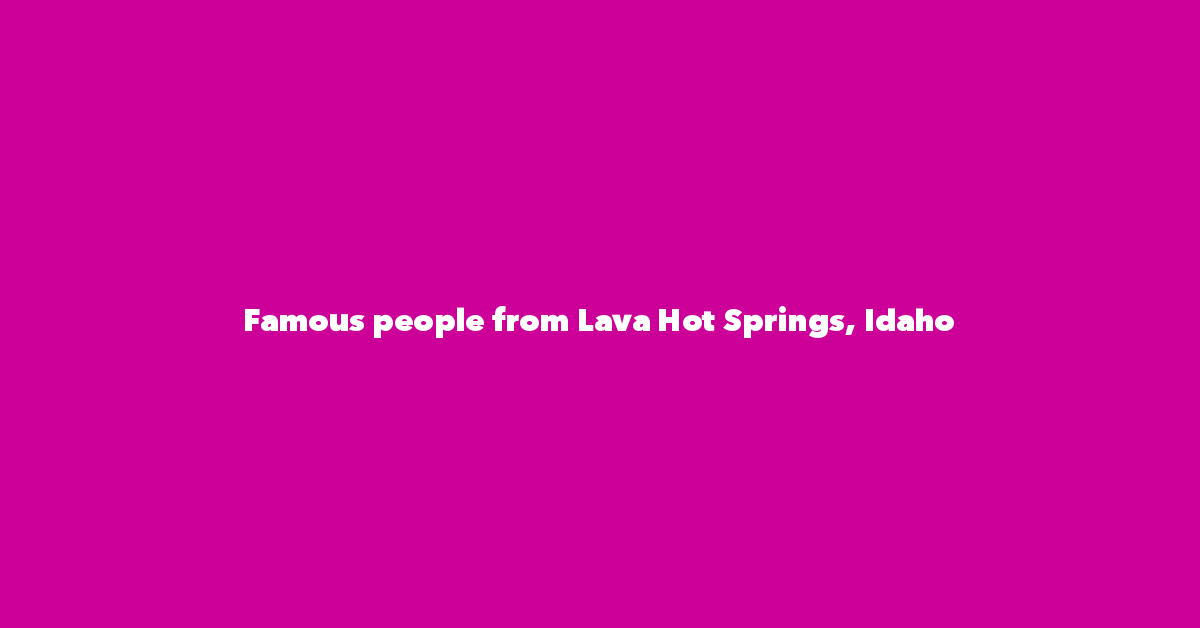 Famous People From Lava Hot Springs, Idaho - #1 is Terrel Bell