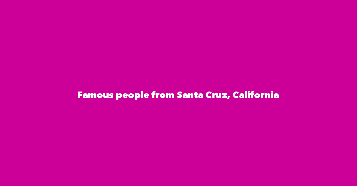 Famous People From Santa Cruz, California - #1 is Juli Inkster