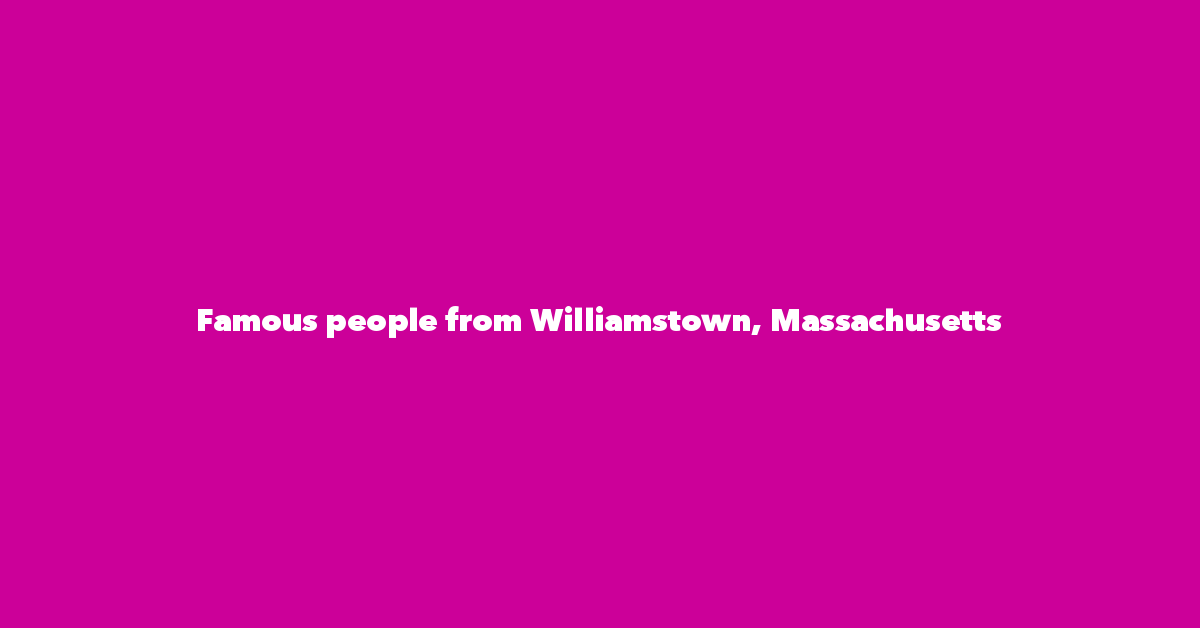 Famous People From Williamstown, Massachusetts - #1 is Matthew Perry