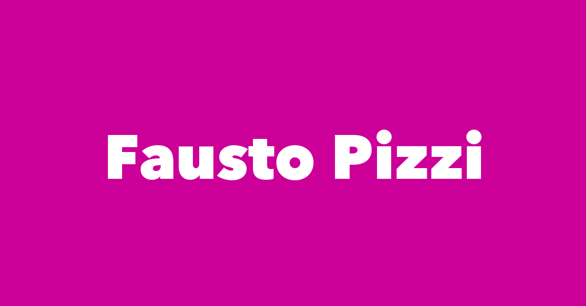 Fausto Pizzi - Spouse, Children, Birthday & More