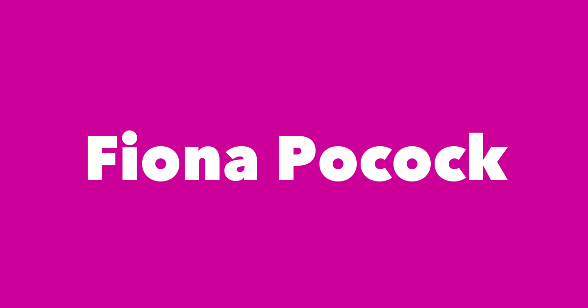 Fiona Pocock - Spouse, Children, Birthday & More