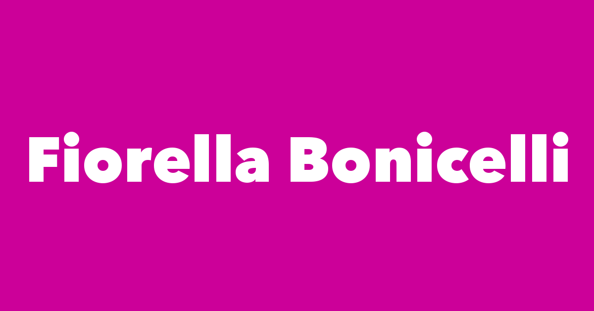Fiorella Bonicelli - Spouse, Children, Birthday & More
