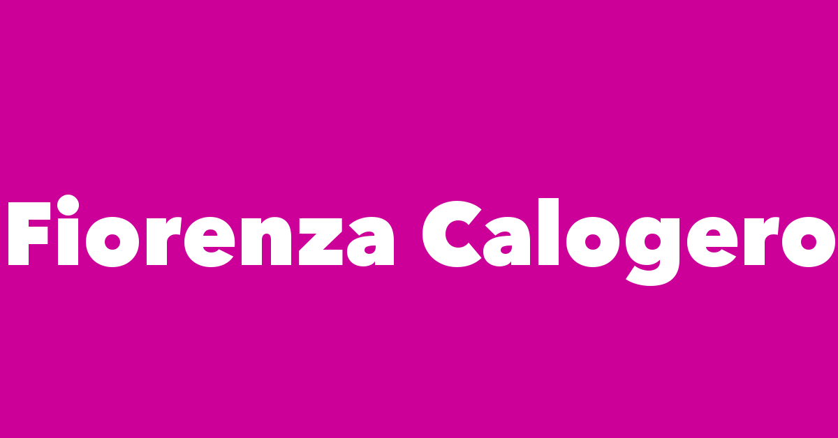 Fiorenza Calogero - Spouse, Children, Birthday & More