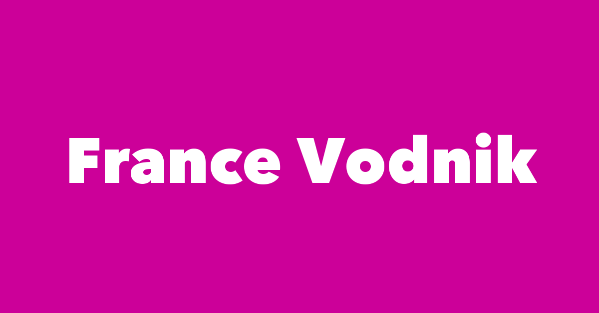 France Vodnik - Spouse, Children, Birthday & More
