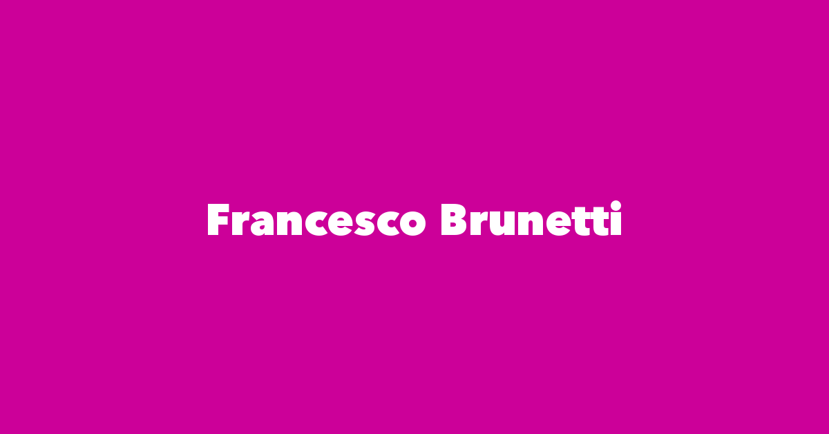 Francesco Brunetti - Spouse, Children, Birthday & More