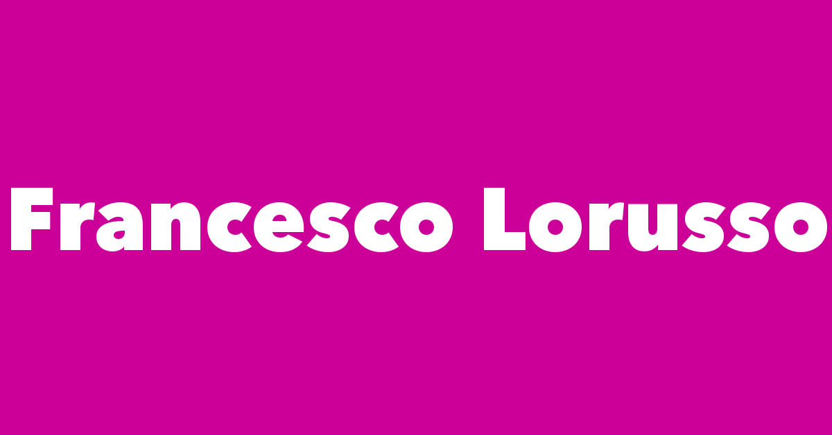 Francesco Lorusso - Spouse, Children, Birthday & More