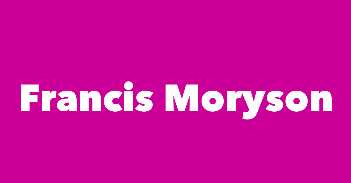 Francis Moryson - Spouse, Children, Birthday & More