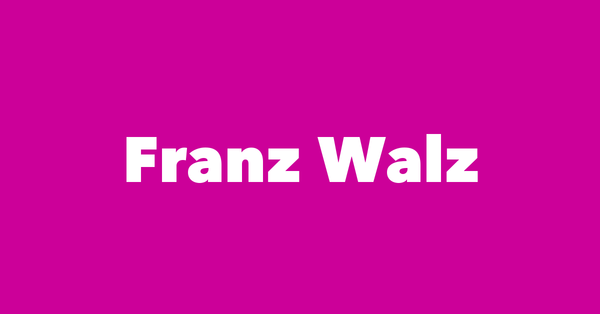 Franz Walz - Spouse, Children, Birthday & More