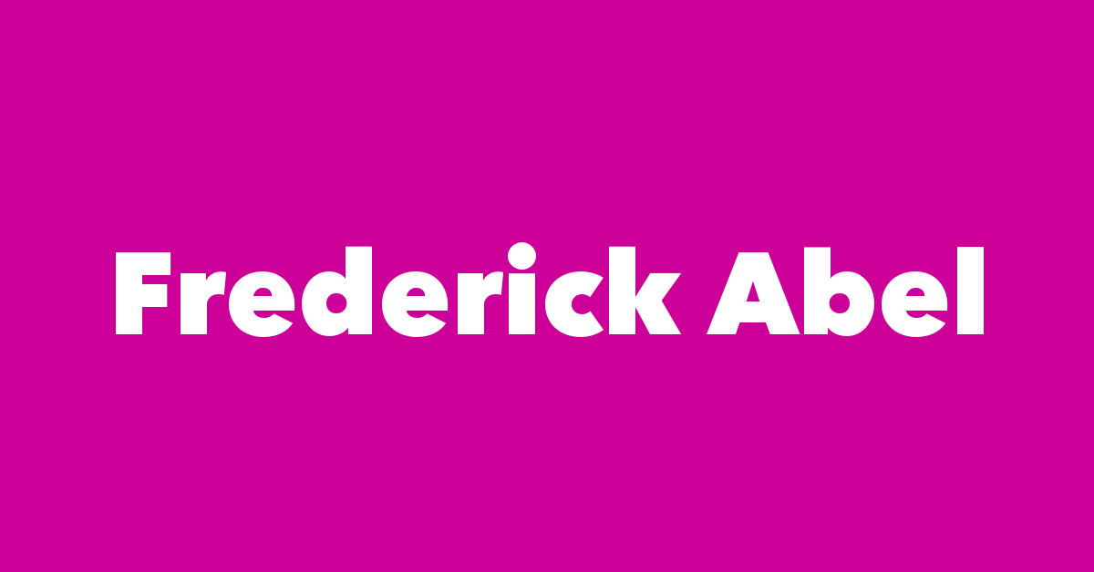 Frederick Abel - Spouse, Children, Birthday & More