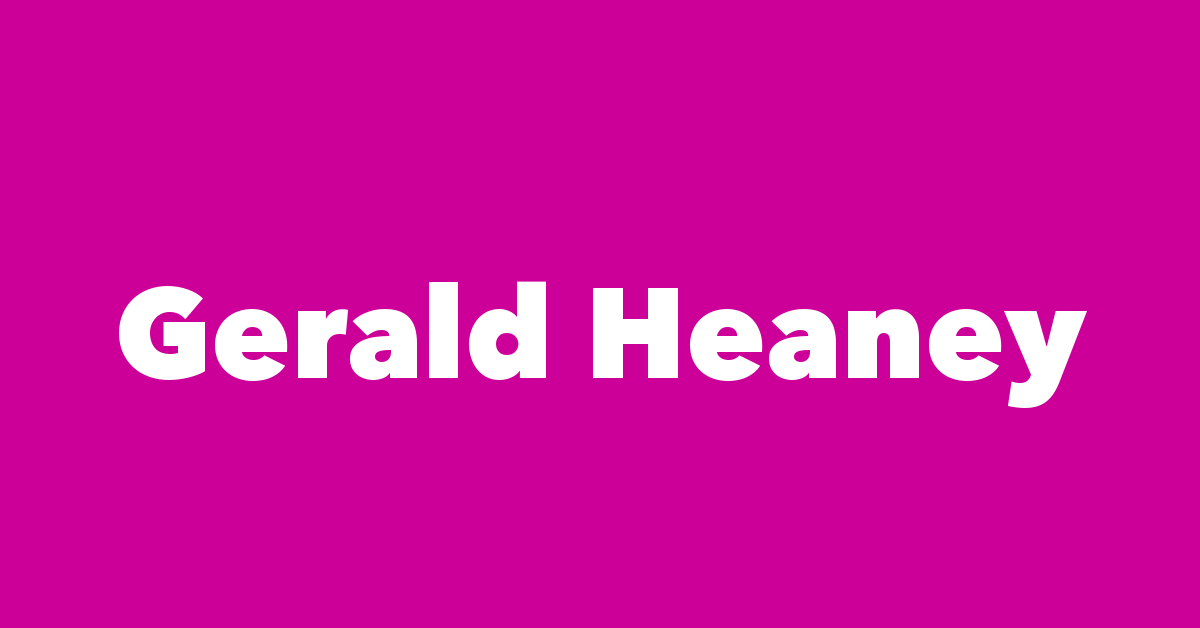 Gerald Heaney - Spouse, Children, Birthday & More