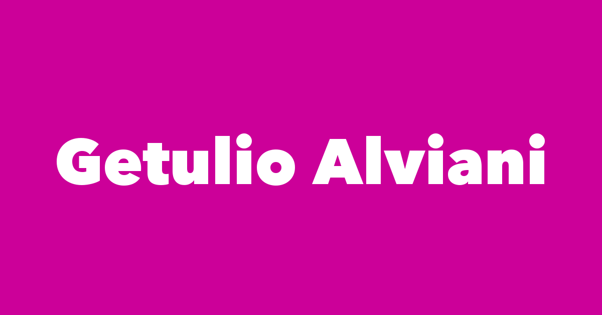 Getulio Alviani - Spouse, Children, Birthday & More