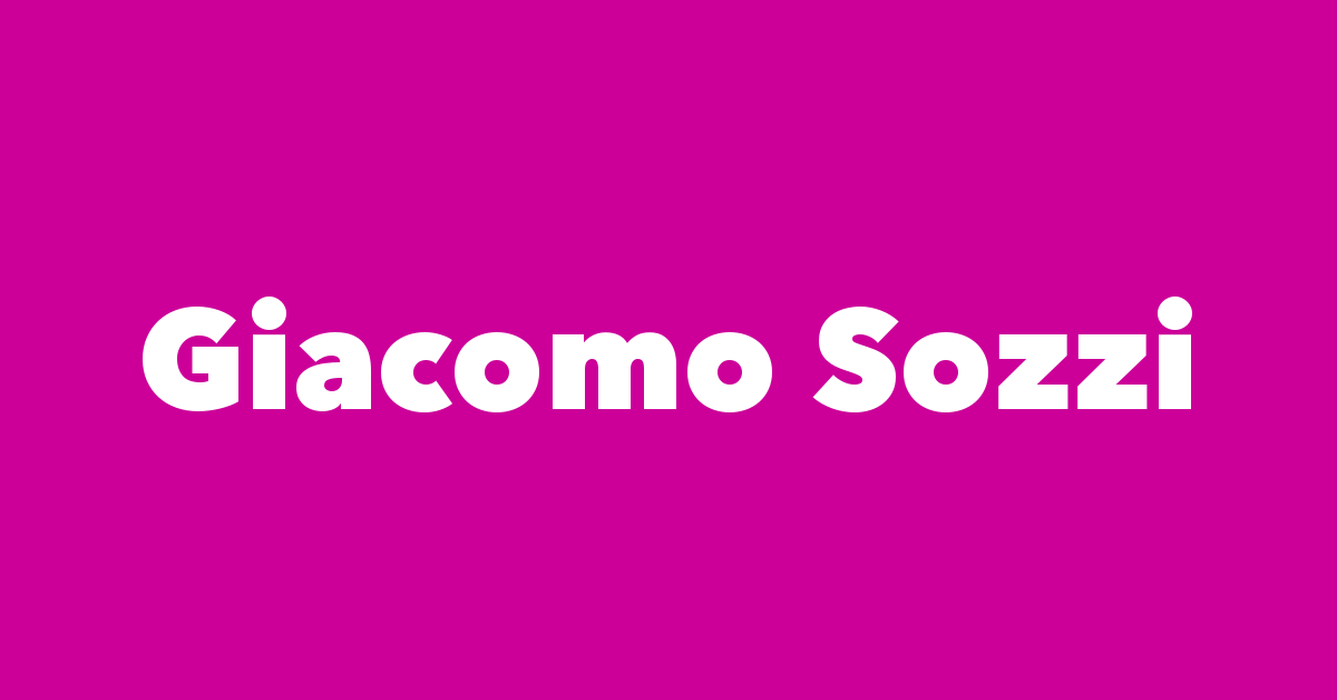 Giacomo Sozzi - Spouse, Children, Birthday & More
