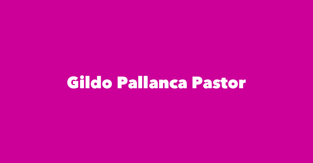 Gildo Pallanca Pastor - Spouse, Children, Birthday & More