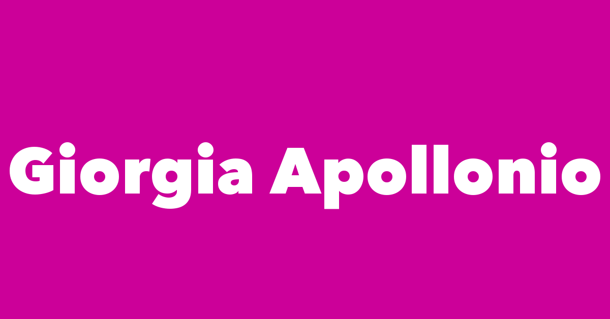Giorgia Apollonio - Spouse, Children, Birthday & More