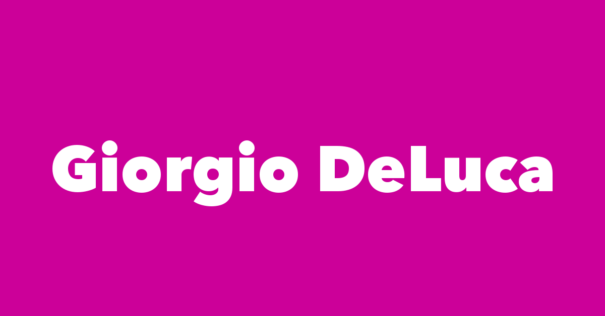 Giorgio DeLuca - Spouse, Children, Birthday & More