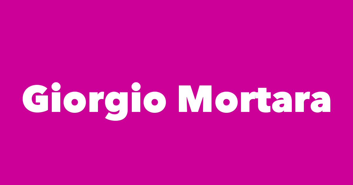 Giorgio Mortara - Spouse, Children, Birthday & More