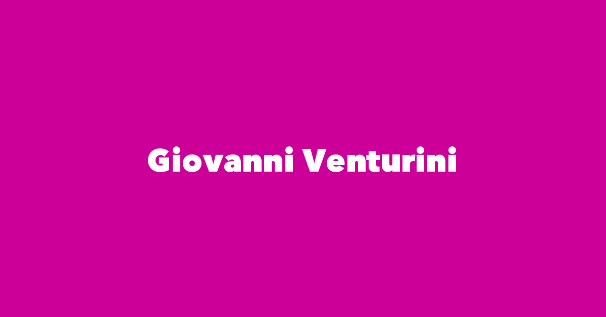 Giovanni Venturini - Spouse, Children, Birthday & More