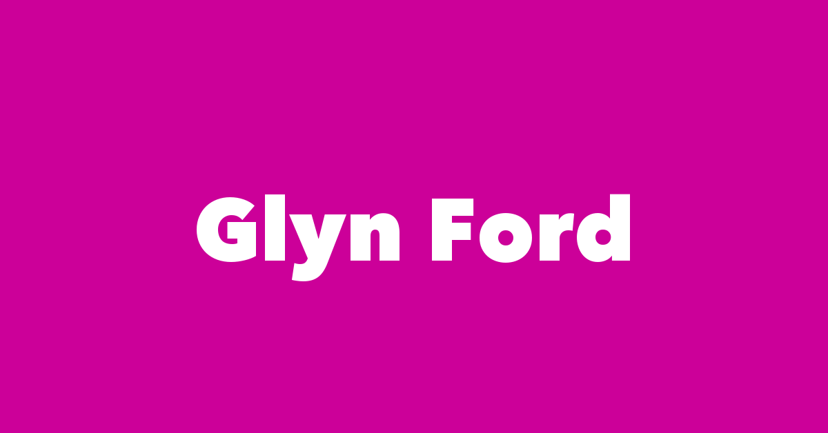 Glyn Ford - Spouse, Children, Birthday & More