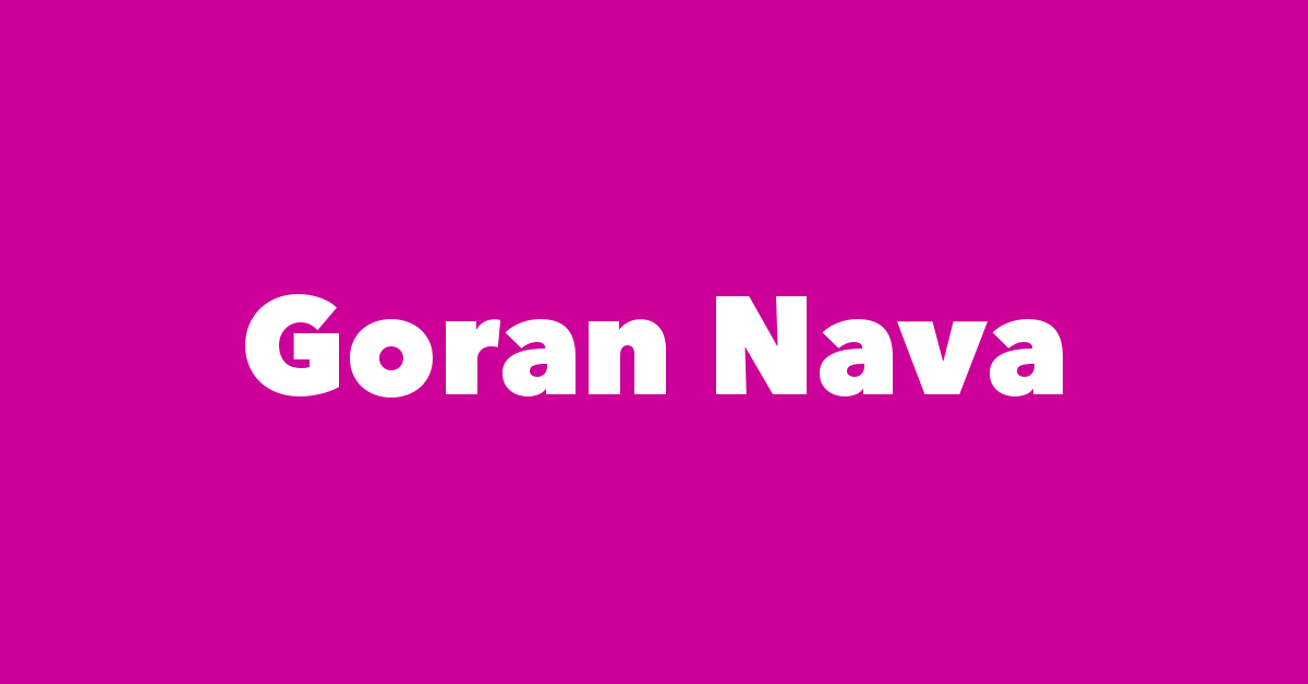Goran Nava - Spouse, Children, Birthday & More