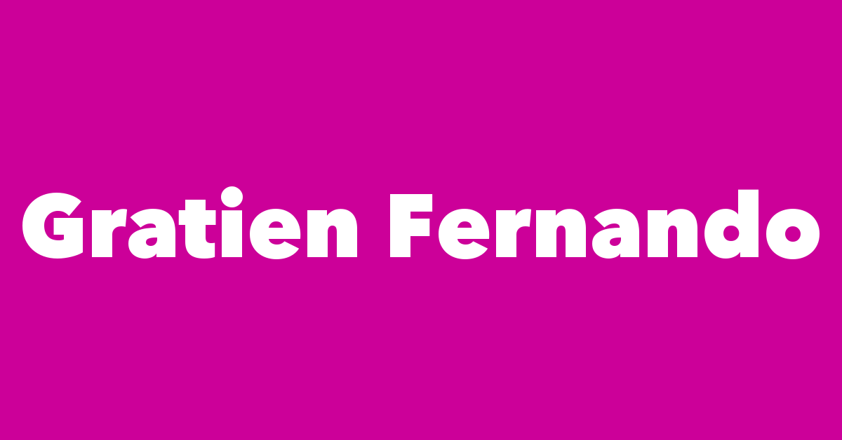 Gratien Fernando - Spouse, Children, Birthday & More