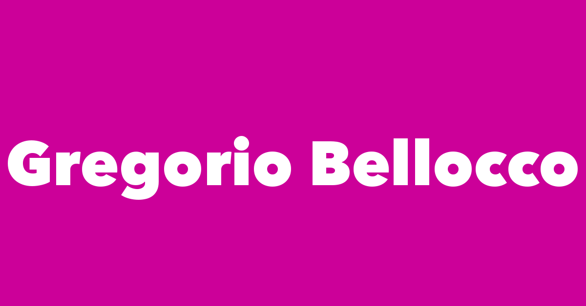 Gregorio Bellocco - Spouse, Children, Birthday & More