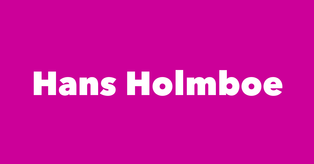 Hans Holmboe - Spouse, Children, Birthday & More