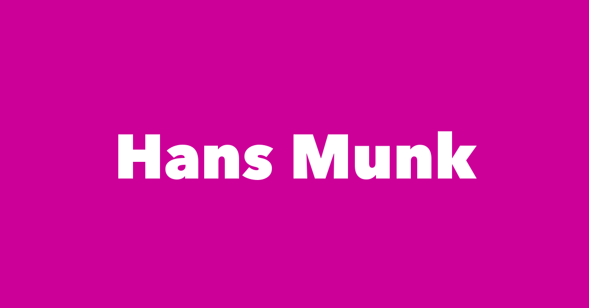 Hans Munk - Spouse, Children, Birthday & More